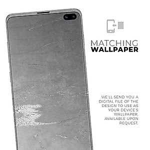 DesignSkinz Dark Silver Marble Swirl V7 Protective Vinyl Decal Wrap Skin Cover Compatible with The Samsung Galaxy S20 (Screen Trim & Back Glass Skin)