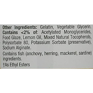 Nature’s Bounty Mini Fish Oil Softgels 1290 mg, Omega-3, Supports Heart Health, Odor-Less, 90 Mini Coated Softgels