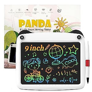 Kids Toys LCD Writing Tablet，9 Inch Colorful Screen Doodle Board，Erasable and Portable Drawing Pad for Birthday Christmas （White）