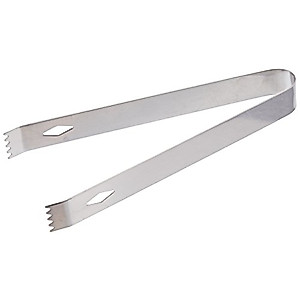 Tablecraft Stainless Steel Ice Tongs, 6.75", Metallic