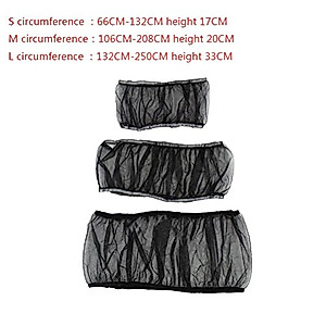UEETEK Bird Cage Skirt Mesh Bird Seed Catcher Net Cage Cover Size S (Black)