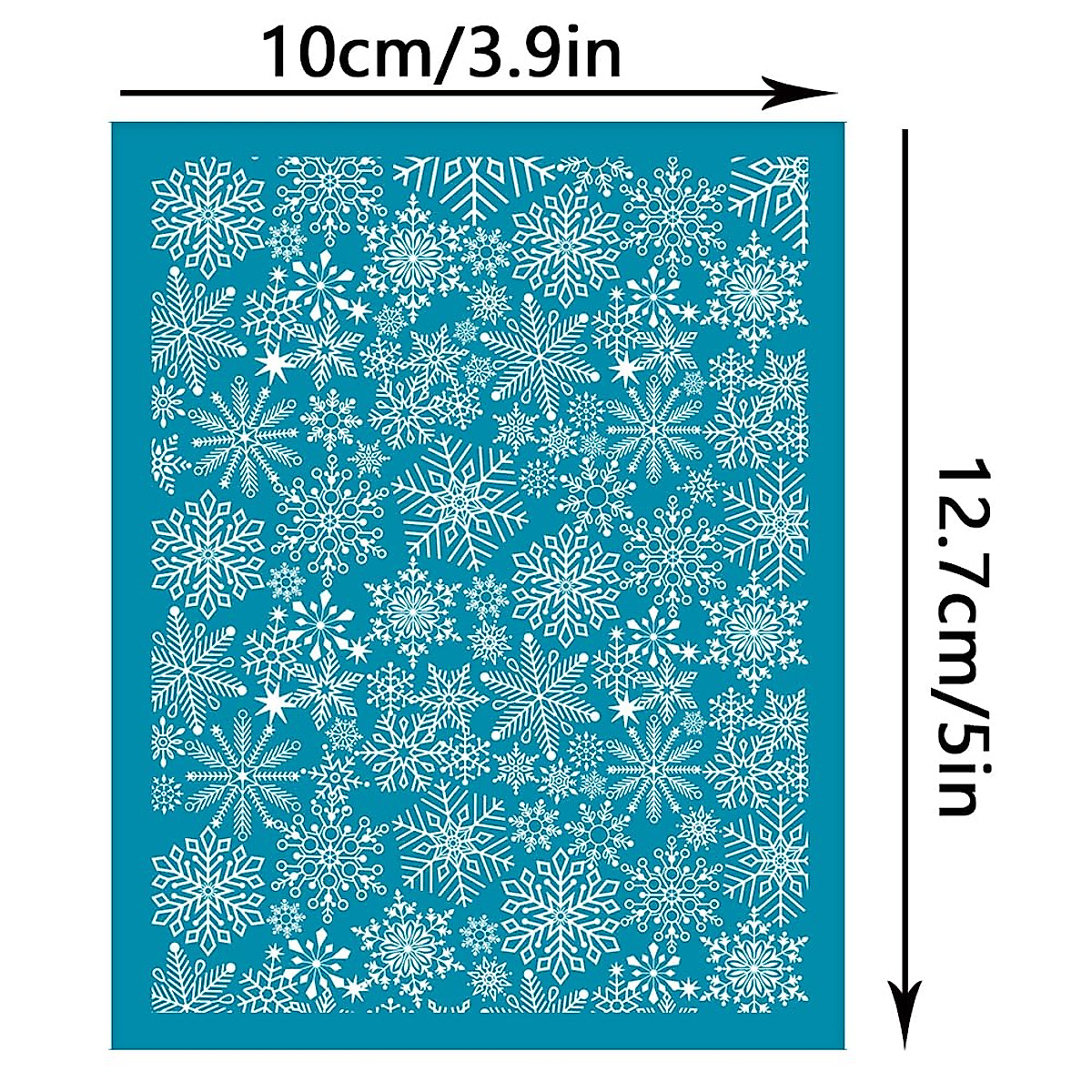 OLYCRAFT 4x5 Inch Clay Stencils Snowflake Pattern Silk Screen for Polymer Clay Christmas Snowflake Silk Screen Stencils Mesh Transfer Stencils Mesh Stencil for Polymer Clay Jewelry Making