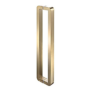 SUCHETA Modern Square Entry Door Handle,6 Colors Modern Stainless Steel Push Pull Door Handle for Sliding Glass Shower/Barn Door/Interior Exterior Door,Hardware Included (Color:Champagne Gold,Size:1