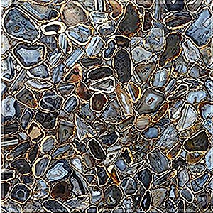 27" Inch Agate Square Table, Natural Agate Table, Square Coffee Table, Grey Agate Table, Square Agate Stone Table