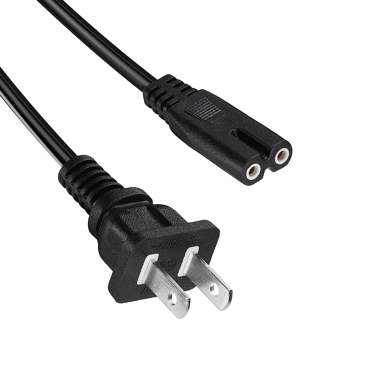 2 Prong Power Cord Printer Power Cord Compatible with Epson XP-4100 XP-440 XP-5100 XP-6100 XP-7100 XP-15000 XP-830 Ecotank ET-2720 ET-3750 ET-4500 Stylus NX430 Printer AC Power Cable