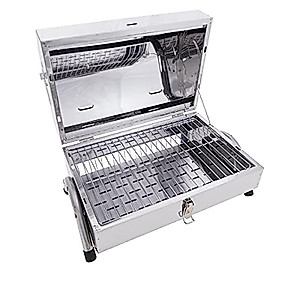 Wolfgang Puck Stainless Steel Portable Charcoal Grill (Renewed)