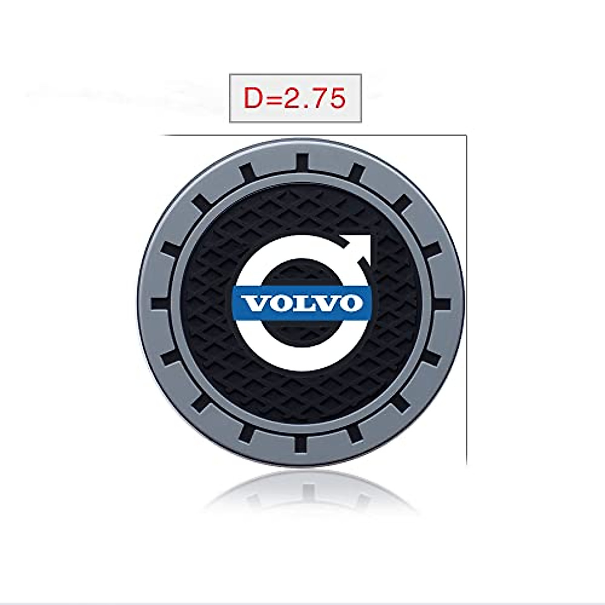 Car Cup Holder Coaster,Cup Holder Insert Coaster for Volvo XC60 S40 S60 S90 XC40 XC70 XC90 V40 V60 V90 S80 S80L,Anti Slip Car Cup Coaster for Volvo Car Interior Accessories,Black