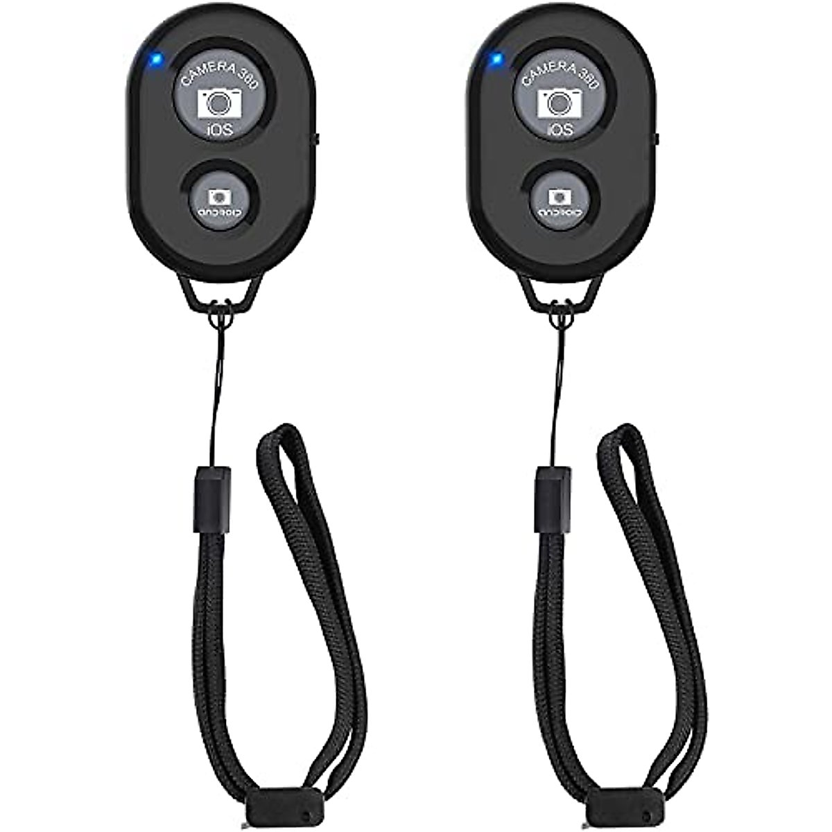 Wireless Camera Remote Shutter for Smartphones (2 Pack), zttopo Wireless Phone Camera Remote Control Compatible with iPhone/Android Cell Phone - Create Amazing Photos and Selfies, Wrist Strap Included