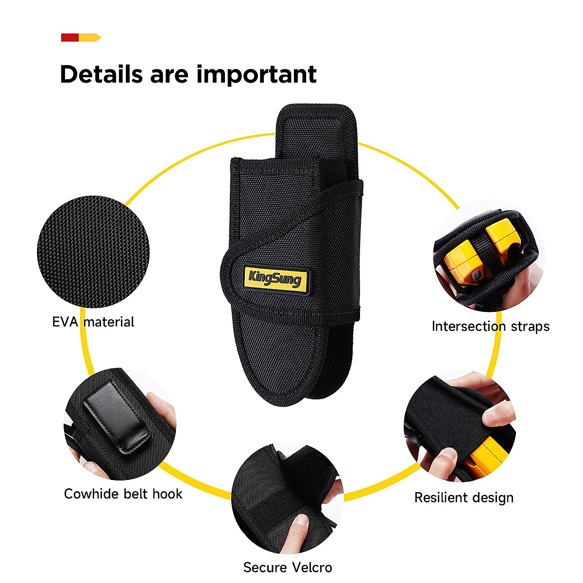 KingSung Hard Case Bundle with Tester Meter Holster Replacement for Fluke T5-1000/T5-600/T6-1000/T6-600/T+PRO Voltage Continuity,3D Molded Appearance and Real Machine Custom Lining