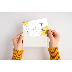 mermermu Baby Shower Engagement Invitation Set, 25 Fill in the Blank Cards and Matching Envelopes, 4 x 6 Inches