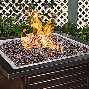 Onlyfire Square Stainless Steel Drop-in Fire Pit Burner Ring and Pan Assembly, 30-Inch