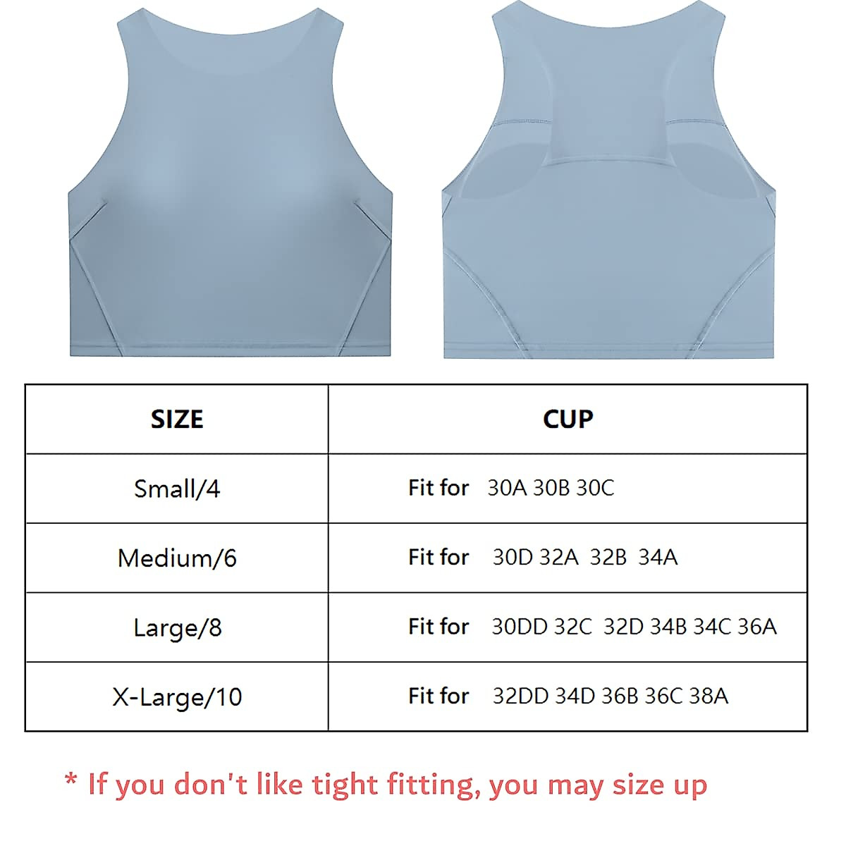 VAPUCY Women Racerback Padded Sports Bras Workout Crop Tanks Yoga Running Active Tops (Medium, Lavender-Purple)