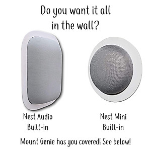 Mount Genie Simple Built-in Google Nest Hub Gen 2 Wall Mount [Does NOT FIT 2018 Gen 1]: The Perfect Smart Home Command Center | PoE Option Available | Designed in The USA