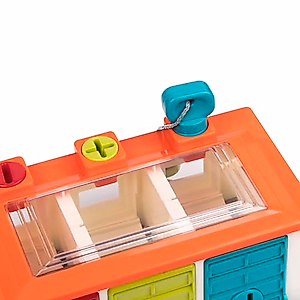 Battat – Car & Color Sorting Playset – Cause-And-Effect Toy – Push & Go Cars – Color-Coded Matching – 2 Years + – 3-Car Garage