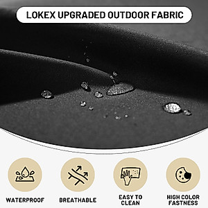 Lokex Chaise Lounge Cushions Outdoor, Waterproof Removable Chaise Lounge Cushion, 72x21x3 Inch Lounge Chair Cushions for Outdoor Furniture Comes with Lace-up Straps and Anti-Slip Bottom