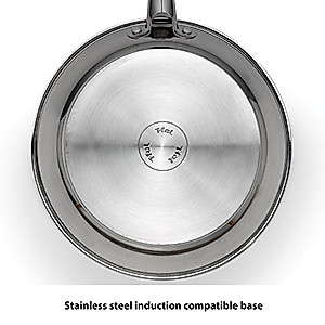 T-fal Performa Stainless Steel Cookware Set 12 Piece Induction Pots and Pans, Dishwasher Safe Silver