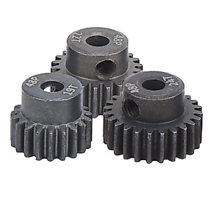 Dilwe RC Motor Gear, 10Pcs/Set 16T25T 7075 48P Steel Motor Gear Pinion RC Accessory Suitable for 1/8 1/10 Brushless Motors