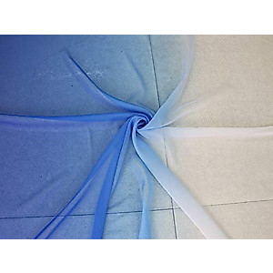 2 Tone Shade Chiffon Fabric for Dancing Clothing Wedding 30D Ombre Chiffon Fabric for Dress Gradient Chiffon Mateiral 100cm*148cm