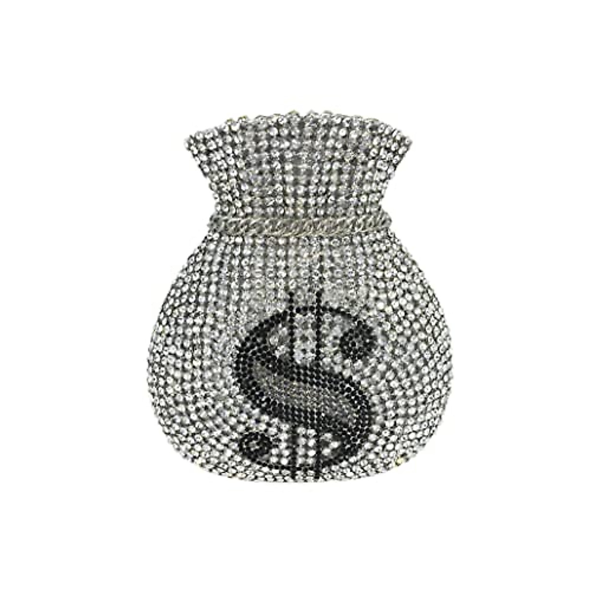 Tngan Women Money Pouch Evening Bag Sparkling Crystal Purses Rhinestones Wedding Party Prom Clutch, A-Silver
