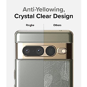 Ringke Fusion [Anti-Fingerprint Technology] Compatible with Google Pixel 7 Pro Case 5G, Protective Sturdy Back Shockproof TPU Bumper Translucent Smudge Proof Cover for Women, Men - Matte Clear