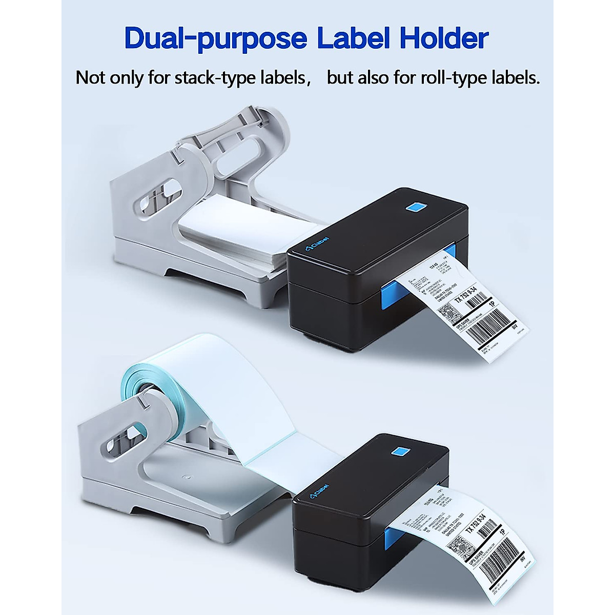 CLABEL Bluetooth Shipping Label Printer,4x6 Thermal Label Printer for Small Business Shipping Packages, Compatible with Amazon, Ebay, Etsy, Shopify, FedEx, UPS, etc, Support Windows,Mac CT428S