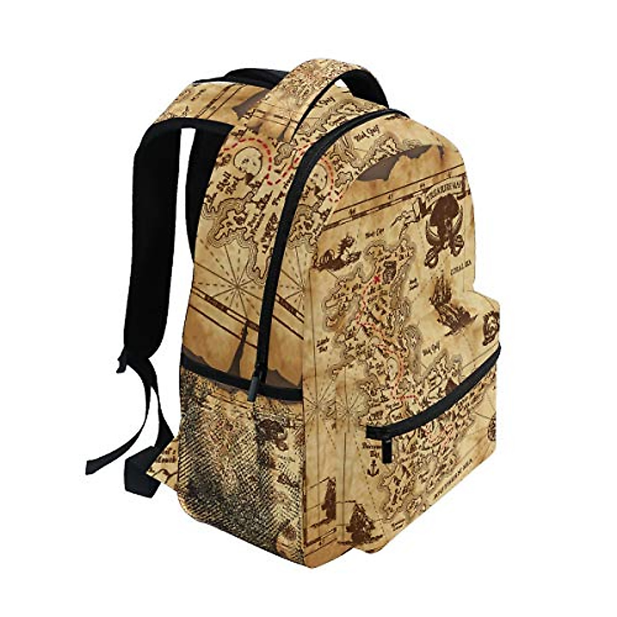 senya Pirate Treasure Map School Backpack Travel Rucksack Book Bag Laptop Backpack