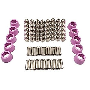 80 PCS/Set Plasma Tip Nozzle Consumables Air Plasma Cutter Suit Kit for Cutting Torch