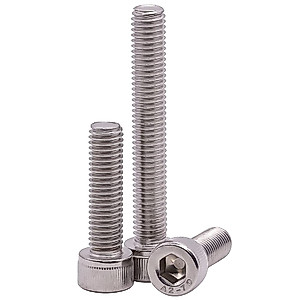 1/4-20 x 2 Socket Head Cap Screw Bolt, 304 Stainless Steel 18-8, Allen Hex Drive, Coarse Thread UNC, 10 PCS