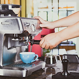 53mm Espresso Tamper, SANTOW Barista Coffee Tamper with Flat Stainless Steel Base – Professional Espresso Hand Tamper