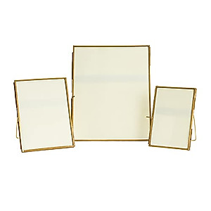 Main + Mesa Brass Framed Photo Frames, Set of 3