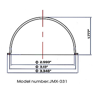 JMX Acrylic / PC CCTV Replacement Clear Camera Dome Cover Security Camera, 1080p ,Housing Pet Dog Fence Window Skylight Window (3.1 Inches, Transparent)