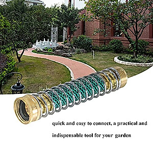 Hourleey Garden Hose Protector, Hose Extension Adapter with Coil Spring, 2 Pack