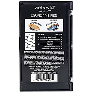 wet n wild Color Icon 10-Pan Eyeshadow Makeup Palette, Long Lasting, Shimmer, Metallic, Glittery, Matte, Rich Smooth Pigment, Cruelty Free - Cosmic Collision