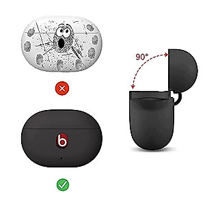 LiZHi Silicone Case Cover for 2021 New Beats Studio Buds, Anti-Lost Shockproof Protective Case Cover for Beats Studio Bud with Keychain Easy Carrying Replacement Case with Carabiner (Black)