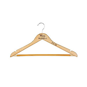 Krezy Case Personalize Wood Hanger- Wedding Hanger-Mrs. Hanger-Mr. Hanger- Wedding Dress Hanger-engreaved Bridesmaid Hanger-Bridal Party Hanger-Wedding-Gift for Bride, Bridesmaid