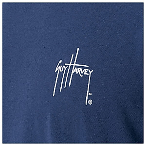 Guy Harvey Men’s Billfish Collection Short Sleeve T-Shirt, Estate Blue/Deep Waters, Large