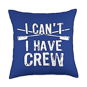 Awesome Rowing Crew Shop Funny Rowing Crew Gift-Rower Coxswain Sculler Throw Pillow, 18x18, Multicolor