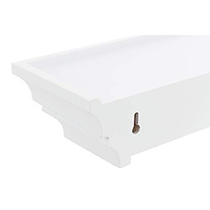 Kiera Grace Kieragrace Traditional Floating-Shelves, Set of 3 (12"W, 16"W, 24"W), White