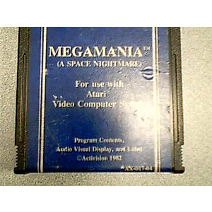 1982 Activision Blue Label Activision Presents Megamania (A Space Nightmare) For Atari Computer System AX-017-04 (Blue Label Version)
