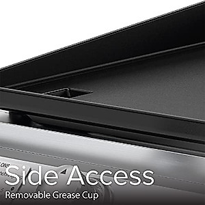 Nexgrill Premium Outdoor Cooking griddle grill, 3 Burner Griddle, 29.52"x15.75" 465sq. in. Cast Iron Griddle, Flat Top for Camping, Outdoor, Patio, Stainless Steel Griddle with knobs, Silver and Black