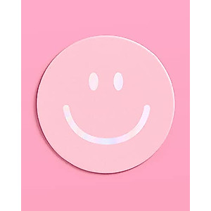 xo, Fetti Smile Pastel Party Drink Coasters - 16 pcs - Iridescent Foil | Happy Pastel Birthday Party Decorations, Cute Bachelorette Party, Cool Cocktail Disposable Coaster