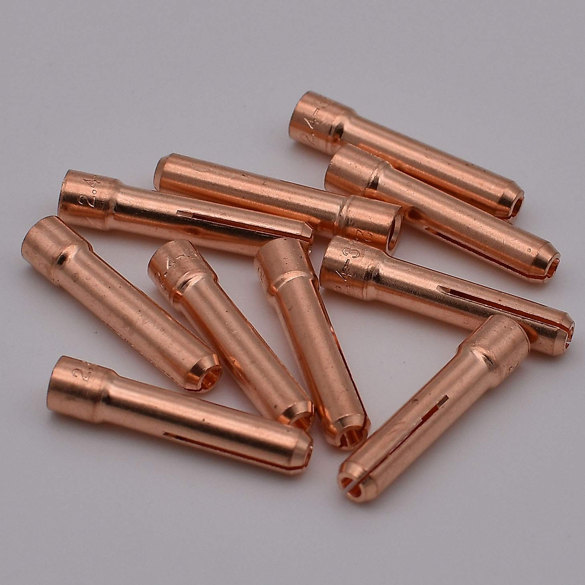 10PK TIG Stubby Collets 10N24S 3/32" & 2.4mm for WP 17 18 26 TIG Welding Torch (10N24S (3/32"))