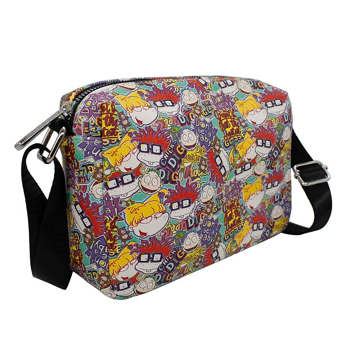 Nickelodeon Bag, Crossbody, Rugrats Characters and Quotes, Vegan Leather