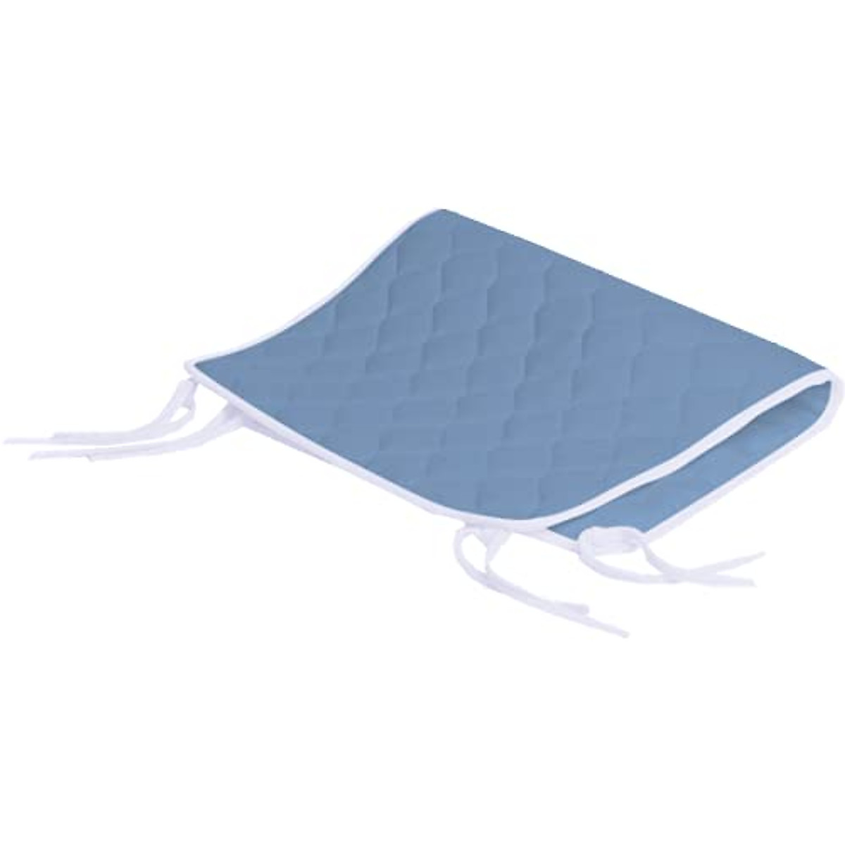 Abstract Quilted Portable Crib Bib Sheet Saver 24.5" X 13" (2 Pack, Blue)