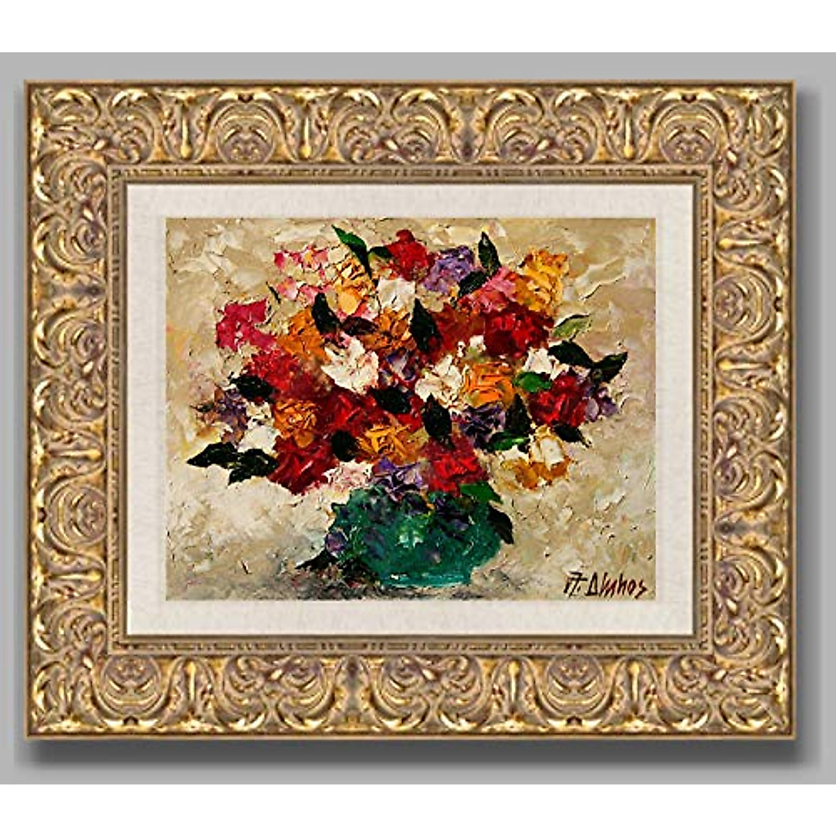 (SOLD) Romantic - rose flower still life by internationally renown painter Andre Dluhos