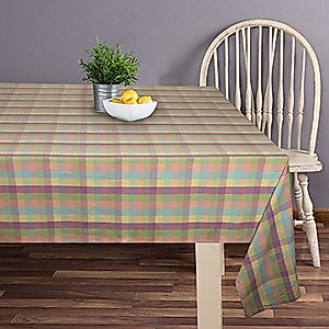 Urban Villa Easter Tablecloth Buffalo Check Table Cloth Tabletop Cover Kitchen Dining Tablecloth 100% Cotton Great Parties Wedding Holiday Dinner Easter Rectangle 60X102 Inches 8-10 Seats Table Cloth