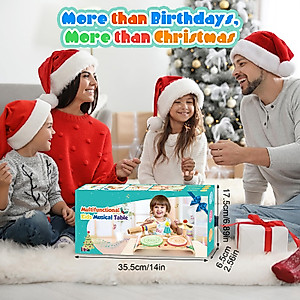 OATHX Kids Piano Keyboard, 8-in-1 Wooden Xylophone Drum Set, Musical Instrument Toys for Toddlers, Boys & Girls, Percussion and Piano Birthday Gifts for Children Ages 3+