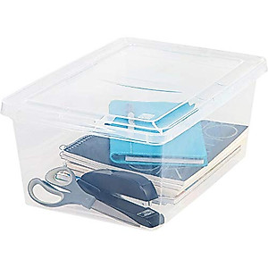 IRIS USA CNL-17 17 Quart Non-Latching Box, Clear
