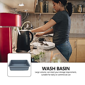 2pcs Wash Basin Commercial Bus Tubs Utility Tote Wash Dish Basin Pans Plastic Bus Boxes