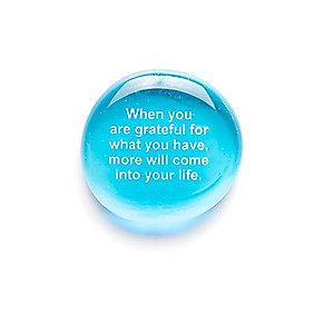 Lifeforce Glass Encouragement Stones, Motivational and Inspirational Quotes and Sayings on Translucent and Opaque Glass Stones, Set of 6 in a Deluxe Box